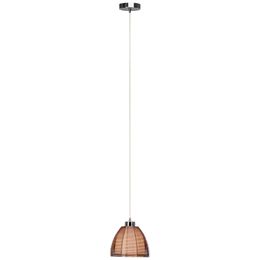 Brilliant Pendelleuchte "Relax", 1, Ø 19,5cm H: 126cm, 1 Stk., braun, Esszimmer, Leuchten, Hängelampe 20cm