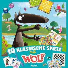 AUZOU Kinder Spielesammlung "10 Klassische Spiele mit Wolf", bunt, Spiele