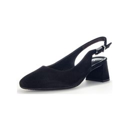 Gabor COMFORT Damen Pumps "Gabor Comfort Pumps Veloursleder", Gr. 37,5, schwarz, Veloursleder, Schuhe