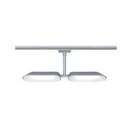 Paulmann Schienensystem-Leuchten "URail Schienenspot Dipper 2x650lm 2x8W 2700K 230V Chrom matt, Wei&szlig;", B:37,5cm H:17cm T:2,6cm, wei&szlig;,