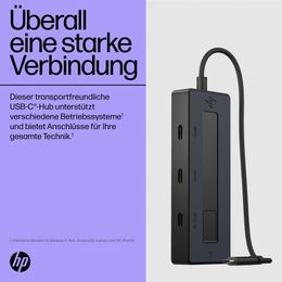 HP Laptop-Dockingstation "Universal USB-C Multiport-Hub", B:11,6mm H:1,55mm T:4,19mm, schwarz, Dockingstationen