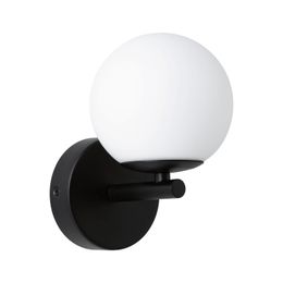 Paulmann LED Wandleuchte "Selection Bathroom Gove IP44 5W 3000K Satin, Glas/Metall", 1, H: 18,5cm, 1 Stk., schwarz, Leuchten