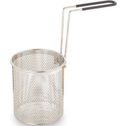 Nudelsieb "&Oslash; 14 cm, Pasta- und Gem&uuml;sesieb mit Soft-Touch-Griff", B:14cm H:15cm L:30cm &Oslash;:14cm, silber, HENSSLER SCHNELLE NUMMER, K&uuml;chensiebe, mit