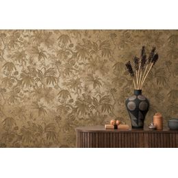 A.S. Cr&eacute;ation A.S. CR&Eacute;ATION Vliestapete "Dschungel-Tapete in verschiedenen Farben botanisch", B/L: 0,53mm x 10,05mm, Rollen:, braun, Schlafzimmer, Tapeten