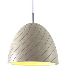 Paco Home Pendelleuchte "GRIP", 1, &Oslash; 21,5cm, beige, Esszimmer, Leuchten, LED, E27, Lampe F&uuml;r Wohnzimmer Esszimmer K&uuml;che, H&ouml;henverstellbar