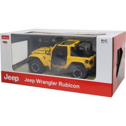 Jamara Kinder RC-Auto "Deluxe Cars, Jeep Wrangler JL, 1:14, gelb, 2,4GHz", gelb, B:14,5cm H:13,5cm T:30,5cm, Fernlenkfahrzeuge, mit LED-Licht