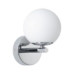 Paulmann LED Wandleuchte "Selection Bathroom Gove IP44 5W 3000K Satin, Glas/Metall", 1, H: 18,5cm, 1 Stk., weiß, Leuchten