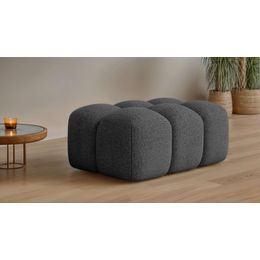 Polsterhocker OTTO HOME, B:90cm H:44cm T:60cm, grau, 100% Polyester, Hocker, "KALLIE Sitzhocker, Bubble-Optik, Ma&szlig;e B/T/H: 90/60/44 cm", moderne