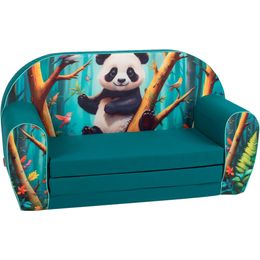 KNORRTOYS Jungen Sofa "Lucky panda", B/H/T: 77cm x 42cm x 34cm, Baumwolle, gr&uuml;n, B:77cm H:42cm T:34cm, Sofas, f&uuml;r Kinder; Made in Europe