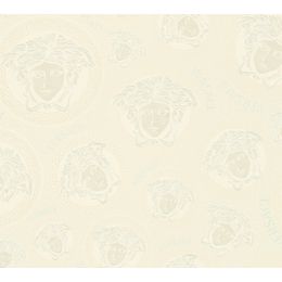 Versace Vliestapete "Wallpaper Versace 5 Medusakopf", B/L: 0,7m x 10,05m, Rollen: 1, beige, Wohnzimmer, Tapeten, Designertapete Tapeten Wohnzimmer