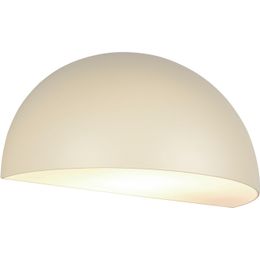 Trio LEUCHTEN Außen-Wandleuchte "MAAS, Hauswand Leuchte Downlight kugelförmig Metall Aluminium IP44", 1, H: 14cm, 1 Stk.sand, Leuchten, exkl 1x E27