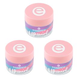 Essence Kinder Lippenmaske "LIP swirl caring mask", bunt, Lippen-Kosmetika, 3-tlg., pflegend, versorgend, glättend