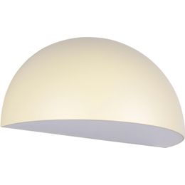 Trio LEUCHTEN Au&szlig;en-Wandleuchte "MAAS, Hauswand Leuchte Downlight kugelf&ouml;rmig Metall Aluminium IP44", 1, H: 14cm, 1 Stk., beige, Leuchten, exkl 1x