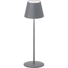 EASY BY FHL LED Außen-Tischleuchte "Cosenza", 1, Ø 12cm H: 38cm, 1 Stk., grau, Leuchten