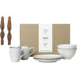 Frühstücks-Geschirrset "Nordic Sand, inklusive 1 Packung Twist Kerzen", 7 Stk., beige, Broste Copenhagen, Geschirr-Sets, Beliebte Geschirr Sets