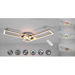 LED Deckenleuchte "Twister", 1, H: 8,5cm, 1 Stk., braun, REALITY LEUCHTEN, Wohnzimmer, Leuchten, Deckenlampe 4500 Lumen Lichtfarbe einstellbar
