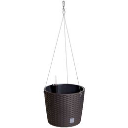 Blumentopf Prosperplast, H:21,9cm, braun, Kunststoff, Garten, Pflanzgefäße, "Hängeampel Rato", Ø 25,6 cm