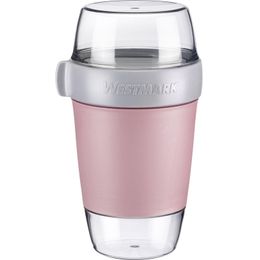 Westmark Mehrwegbecher, B:12,5cm H:21cm, rosa, Lebensmittelaufbewahrungsbeh&auml;lter, M&uuml;sli-, Lunchbeh&auml;lter, To Go, 200 + 600 + 350 ml, Made in Germany