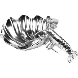 K&uuml;chenregal KARE DESIGN, B:58cm H:19cm T:43cm, silber, Aluminium, Regale, "Flaschenhalter Lobster"