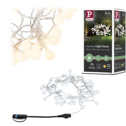 Paulmann LED-Lichterkette "Plug & Shine IP44 5m 24V 3.000K 48x2lm", Flammen 1 Stk., Gesamtl&auml;nge 5m, schwarz, Lichterketten