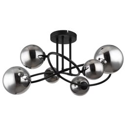 Globo LIGHTING LED Deckenleuchte "RIHA", 1 Stk., schwarz, Wohnzimmer, Leuchten, Deckenlampe, Glas, Design Leuchte, Wohnzimmer