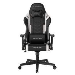 DXRacer Gaming-Stuhl "Prince Gaming Chair Regular L, PVC, schwarz weiß", schwarz-weiß, Stühle