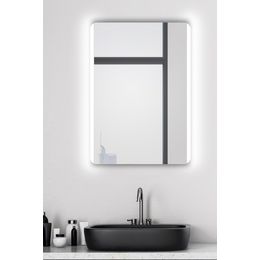 Badspiegel Talos, B:50cm H:70cm T:5cm, silber, Spiegel, "CHIC", BxH: 50x70 cm, energiesparend