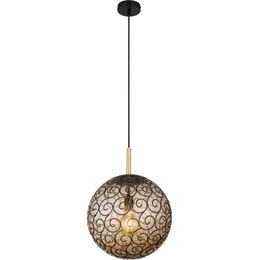 Globo LIGHTING Hängeleuchte "FITZ", Ø 35cm H: 120cm, 1 Stk.schwarz, Esszimmer, Leuchten, Hängelampe/Pendelleuchte/Esszimmer/Wohnzimmer/Esstisch