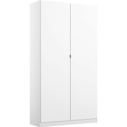 Dreht&uuml;renschrank Rauch, B:91cm H:197cm T:54cm, wei&szlig;, Holzwerkstoff, Schr&auml;nke, "Kleiderschrank Schrank Garderobe W&auml;scheschrank Ankleide ONTARIO", in