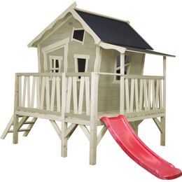 EXIT Jungen Spielturm "Crooky 350", beige, Holz, B:313cm H:229cm T:180cm, Spieltürme, BxTxH: 313x180x229 cm