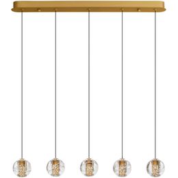 NOVA LUCE Pendelleuchte "LICIO", 5, H: 150cm, 1 Stk.gold, Esszimmer, Leuchten