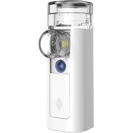 Omron Inhalationsgerät "mini Air 360+ einfach zu bedienen", weiß, B:4cm H:11cm T:4cm, Inhalationsgeräte, geräuschlos, Laden mit Micro-USB, für
