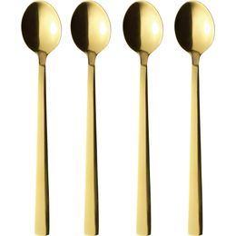 AIDA RAW Besteck-Set "RAW", 4 Stk., gold, Essbesteck-Sets, Latte-Macchiatto, PVD-beschichtet
