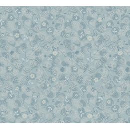 Livingwalls LIVING WALLS Vliestapete "Metropolitan Stories. Travel Styles. Tapete Floral", B/L: 0,53mm x 10,05mm, Rollen:, blau, Wohnzimmer, Tapeten,