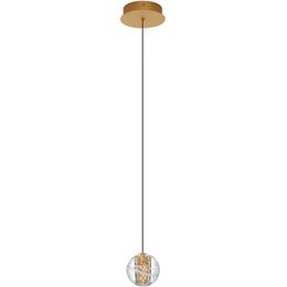 NOVA LUCE Pendelleuchte "LICIO", 1, Ø 12cm H: 150cm, 1 Stk.gold, Esszimmer, Leuchten