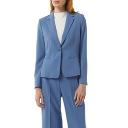 comma, COMMA Damen Kurzblazer, blau, Gr. 46, unifarben, Web, Obermaterial: 73% Polyester, 20% Viskose, 7% Elasthan. Futter: 100% Polyester, Blazer, mit
