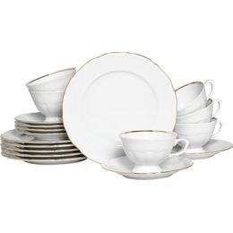 Creatable Kaffeeservice "Maria Theresia, KaffeeService 18-tlg", 18 Stk., gold, Geschirr-Sets, Traditionelle Porzellanform