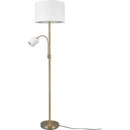 Trio LEUCHTEN Stehlampe "Hotel", 2, Ø 40cm H: 170cm, weiß, Wohnzimmer, Leuchten, mit flexibel einstellbarer Leseleuchte, getrennt schaltbar