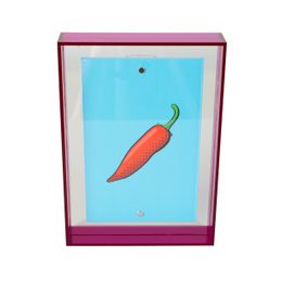 queence Bilderrahmen "Wechselrahmen pink", B/H/T: 13,5cm x 18,5cm x 3,5cm, pink, Bilderrahmen, Stylischer Neon Rahmen f&uuml;r Fotos und Bilder in 10x15cm