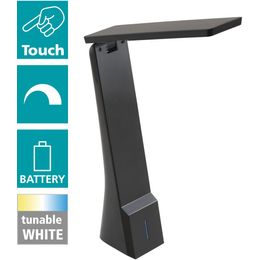 Eglo Tischleuchte "LA SECA LED Tischlampe, Touchsensor, dimmbar, USB", 1, H: 44cm, schwarz, Leuchten, Leselampe, Schreibtischlampe, 3-step CCT, Kopf