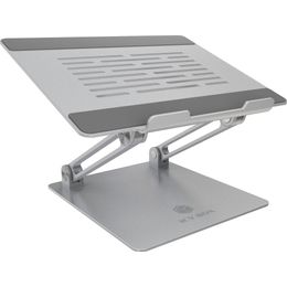 ICY BOX Laptop-St&auml;nder "ICY BOX Notebookhalter f&uuml;r Notebooks bis 17", silber, Ger&auml;tehalterungen, h&ouml;henverstellbarer, freistehend