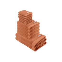 Handtuch Tom Tailor, B:50cm, orange, Obermaterial: 100% Baumwolle CO., Handt&uuml;cher, "Handtuch Color Bath 12er Pack"