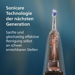 Elektrische Zahnbürste "Series 6100", blau, PHILIPS SONICARE, B:6cm H:23,2cm T:17,1cm, Elektrozahnbürsten, mit Andruckkontrolle, 2 Putzeinstellungen