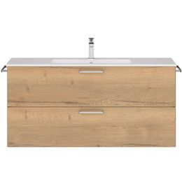 Waschtisch-Set Nobilia, B:121cm H:59,1cm T:48,7cm, braun, Kastenm&ouml;bel-Sets, "Tolvina", in vier Breiten
