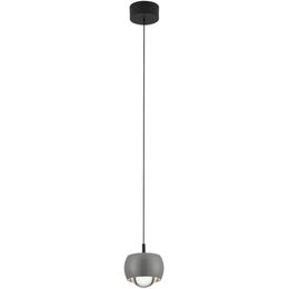NOVA LUCE Pendelleuchte "CONGA", 1, Ø 9,6cm H: 140cm, 1 Stk.grau, Esszimmer, Leuchten