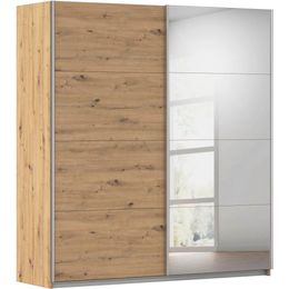 Schwebet&uuml;renschrank Rauch, B:181cm H:197cm T:61cm, braun, Holzwerkstoff, Schr&auml;nke, "Subito Kleiderschrank Bestseller", Dekor- & Spiegelelemente B 136