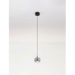 NOVA LUCE Pendelleuchte "CONGA", 1, &Oslash; 9,6cm H: 140cm, 1 Stk.grau, Esszimmer, Leuchten