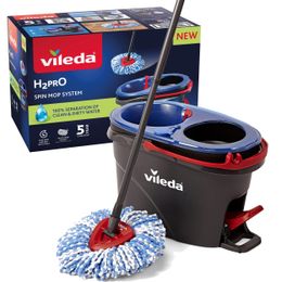 Vileda Bodenwischer-Set "Vileda H2PrO Spin Mop System", B:49,5cm H:32cm L:30cmschwarz, Reinigungs-Sets, Sauberes Wasser bei jedem Aussp&uuml;len