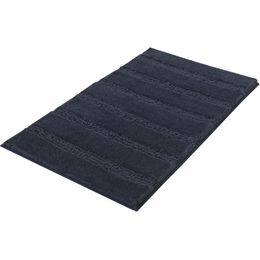 Badematte Kleine Wolke, H:23mm, blau, Kunstfaser, Badematten, "Monrovia", Badteppich, Uni Farben, gestreift, aus Mikrofaser, waschbar