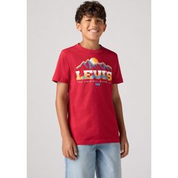 LEVI'S KIDS Jungen Print-Shirt "LVB MAJESTIC MOUNTAINS TEE", rot, Gr. 16, bedruckt, Single Jersey, Obermaterial: 100% Baumwolle, Shirts, for BOYS aus